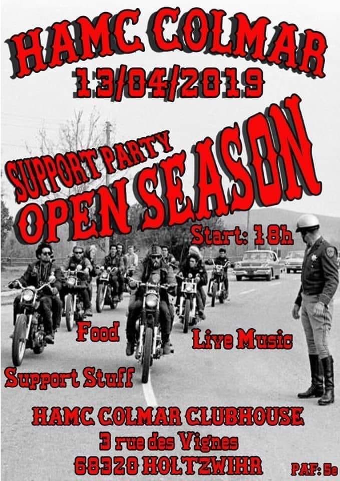 Support Party Open Season - HAMC Colmar | TripnBike
