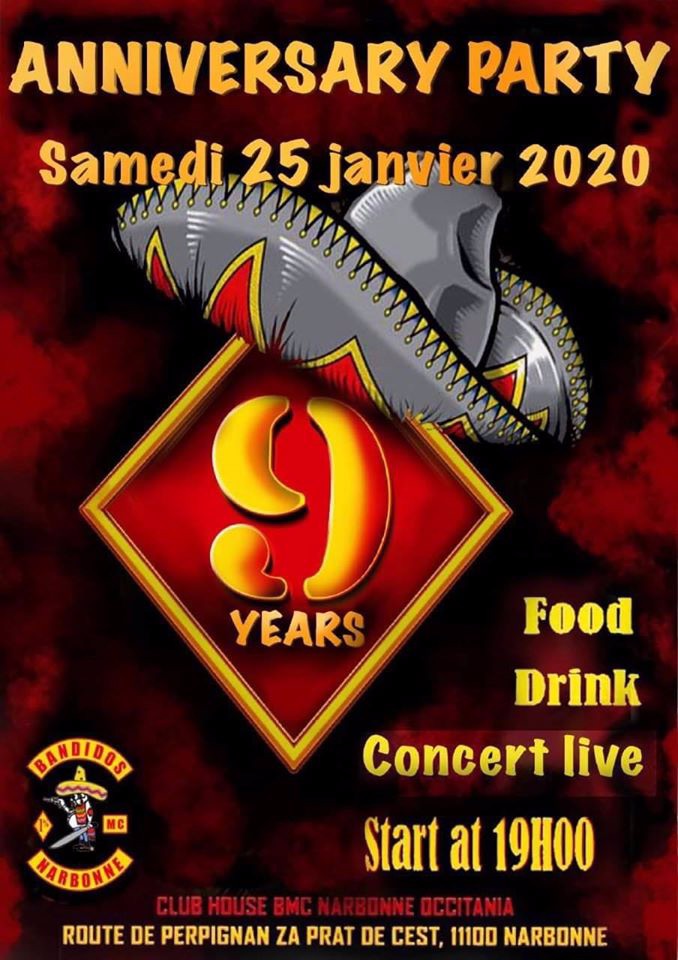 Birthday Party - Bandidos MC Narbonne | TripnBike